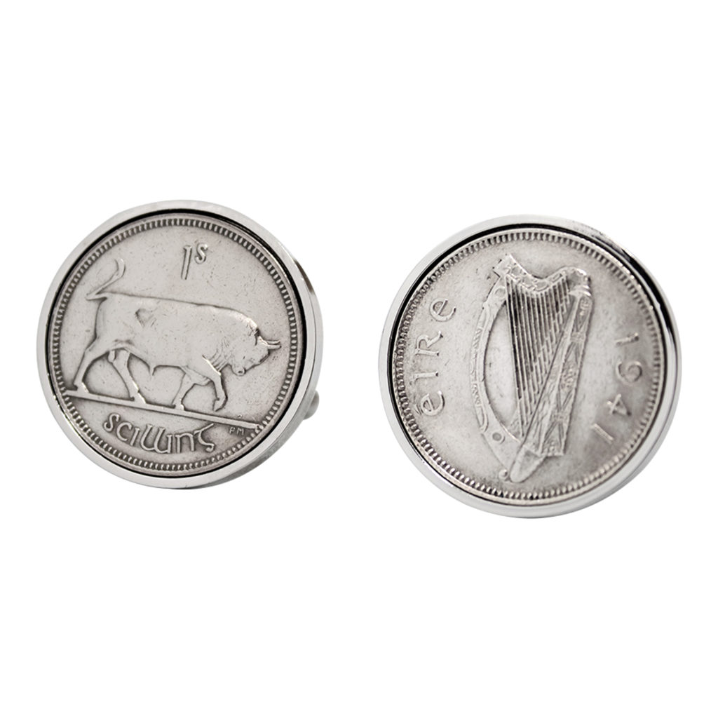 1941 Cufflinks | Handmade Irish Coin Cufflinks