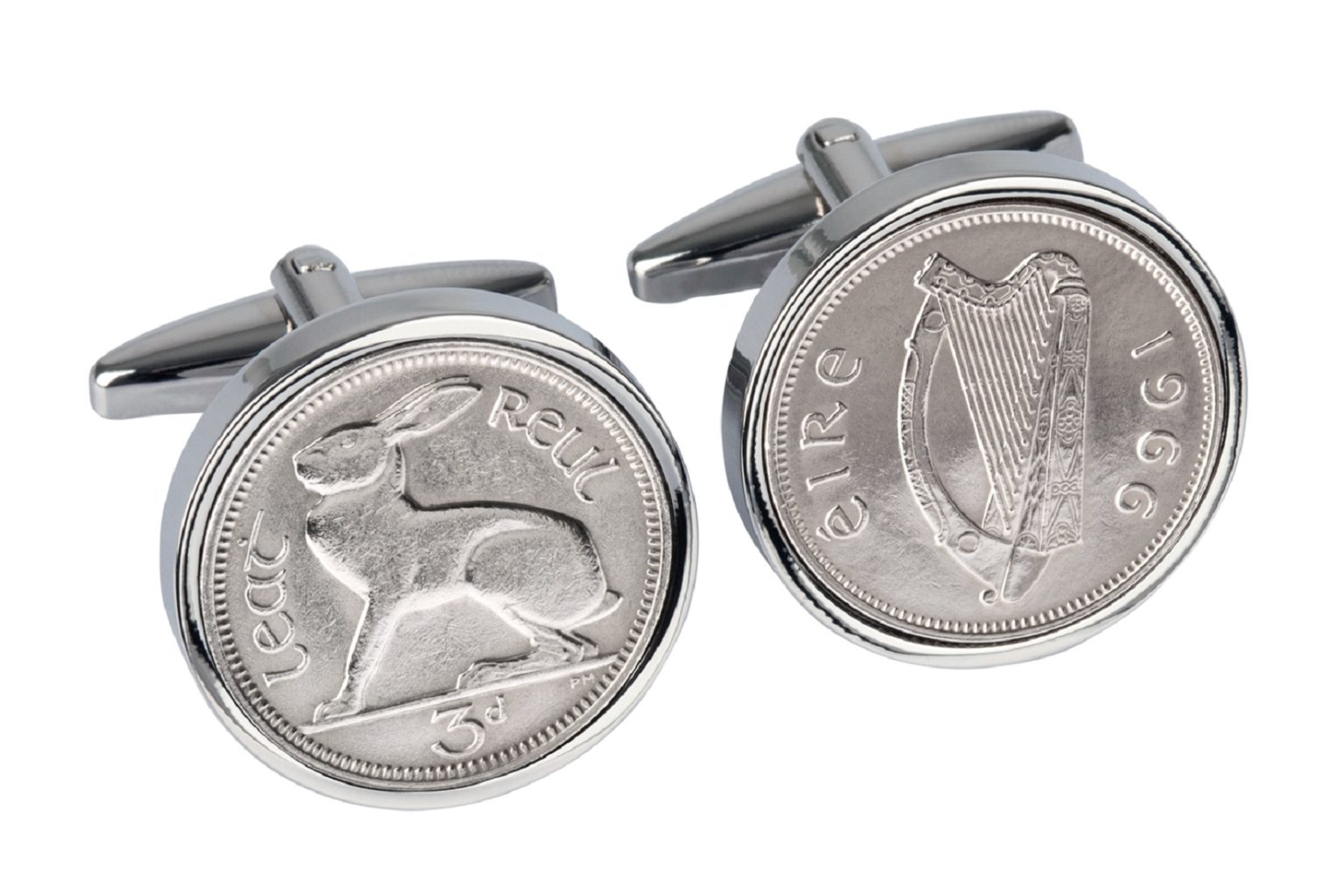 1966 Irish Threepence Cufflinks | Handmade Irish Coin Cufflinks